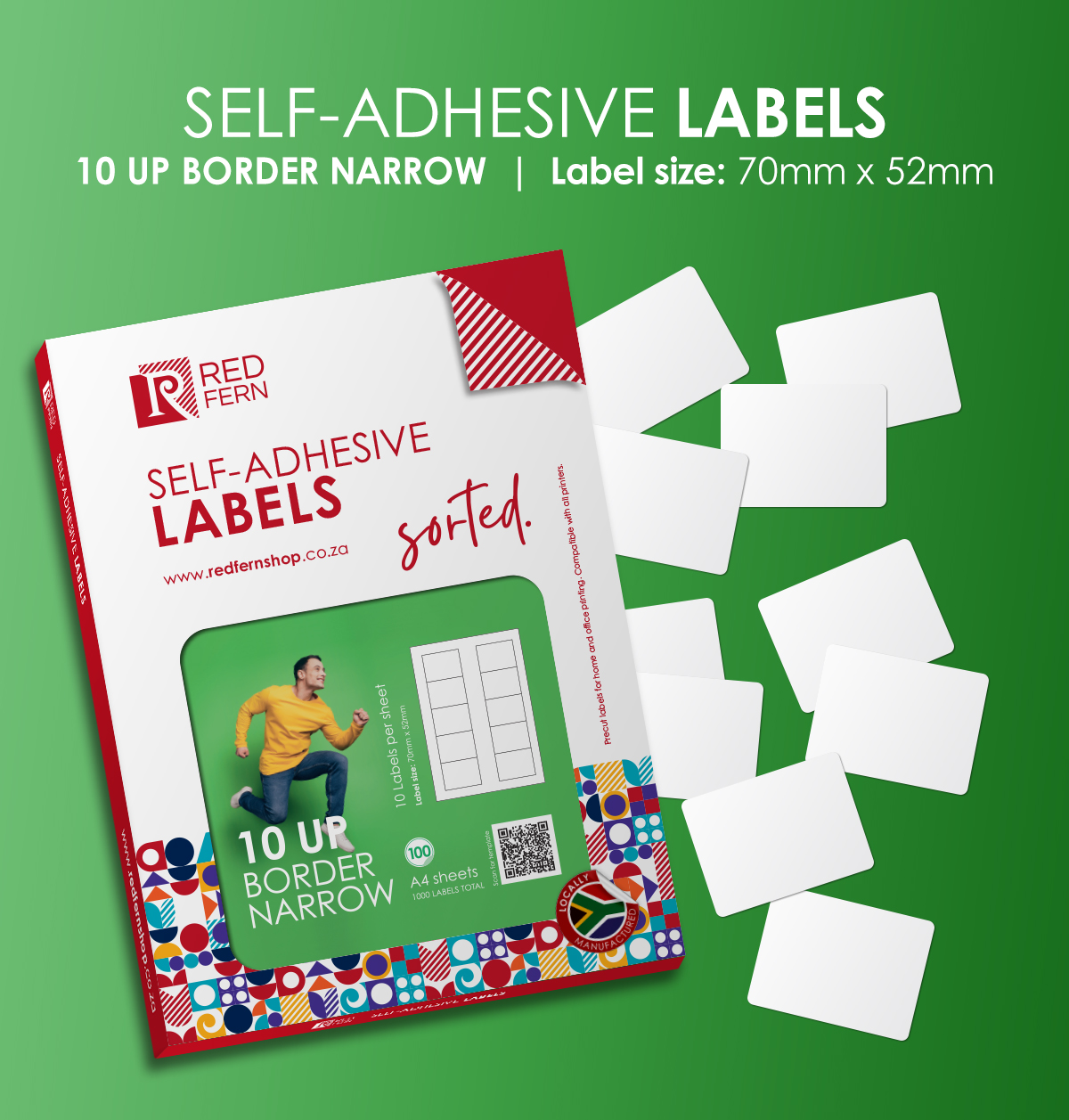 10up A4 Self-Adhesive Labels - Redfern | South Africa