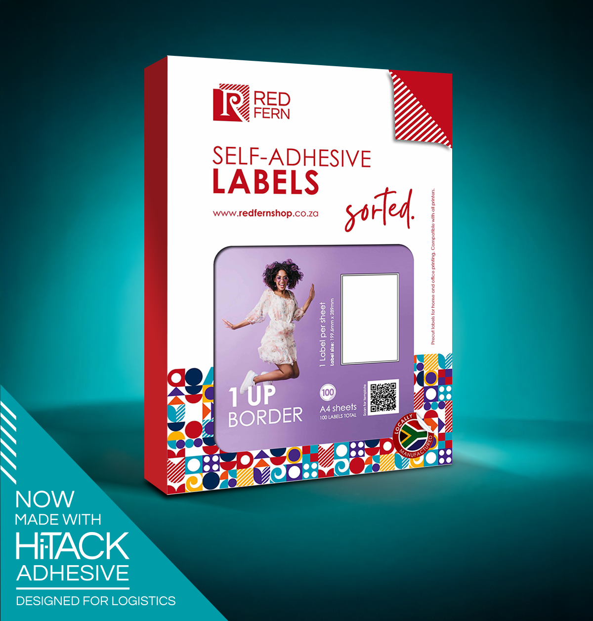 Bordered 1up A4 Self-Adhesive Labels - Redfern | South Afric