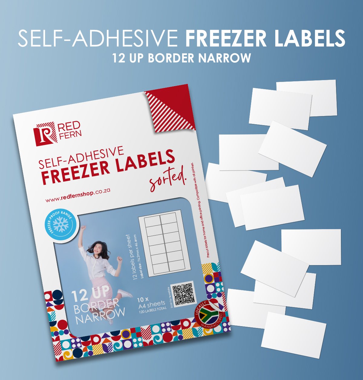 Freezer – 12up Self-Adhesive Labels - Redfern | South