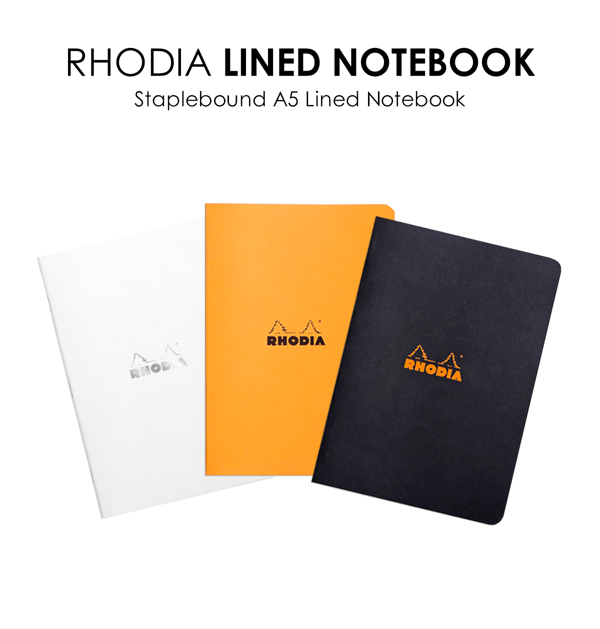 Rhodia Staplebound Lined Notebooks – A5 - Redfern | So