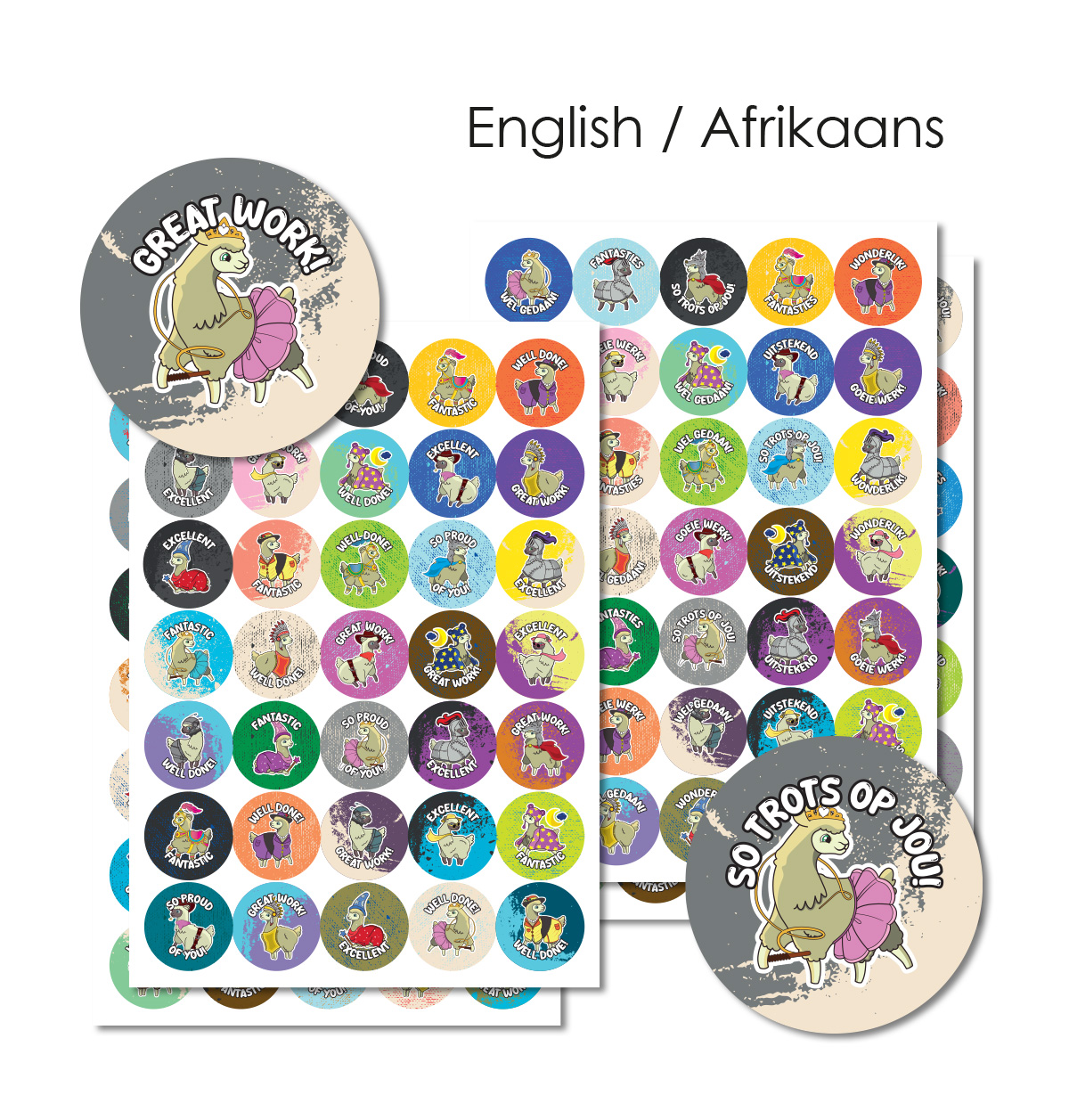 Llama Reward Stickers - Redfern | School Labels