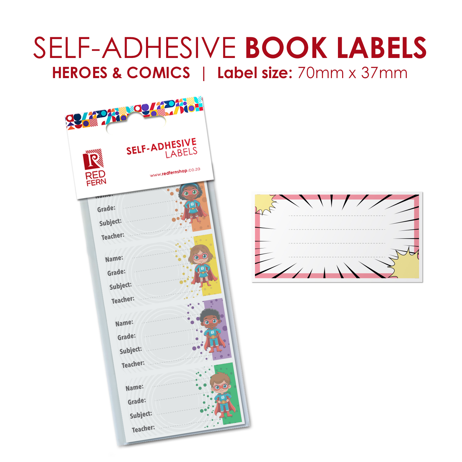 Book Labels (Heroes & Comics) - Redfern | South Africa